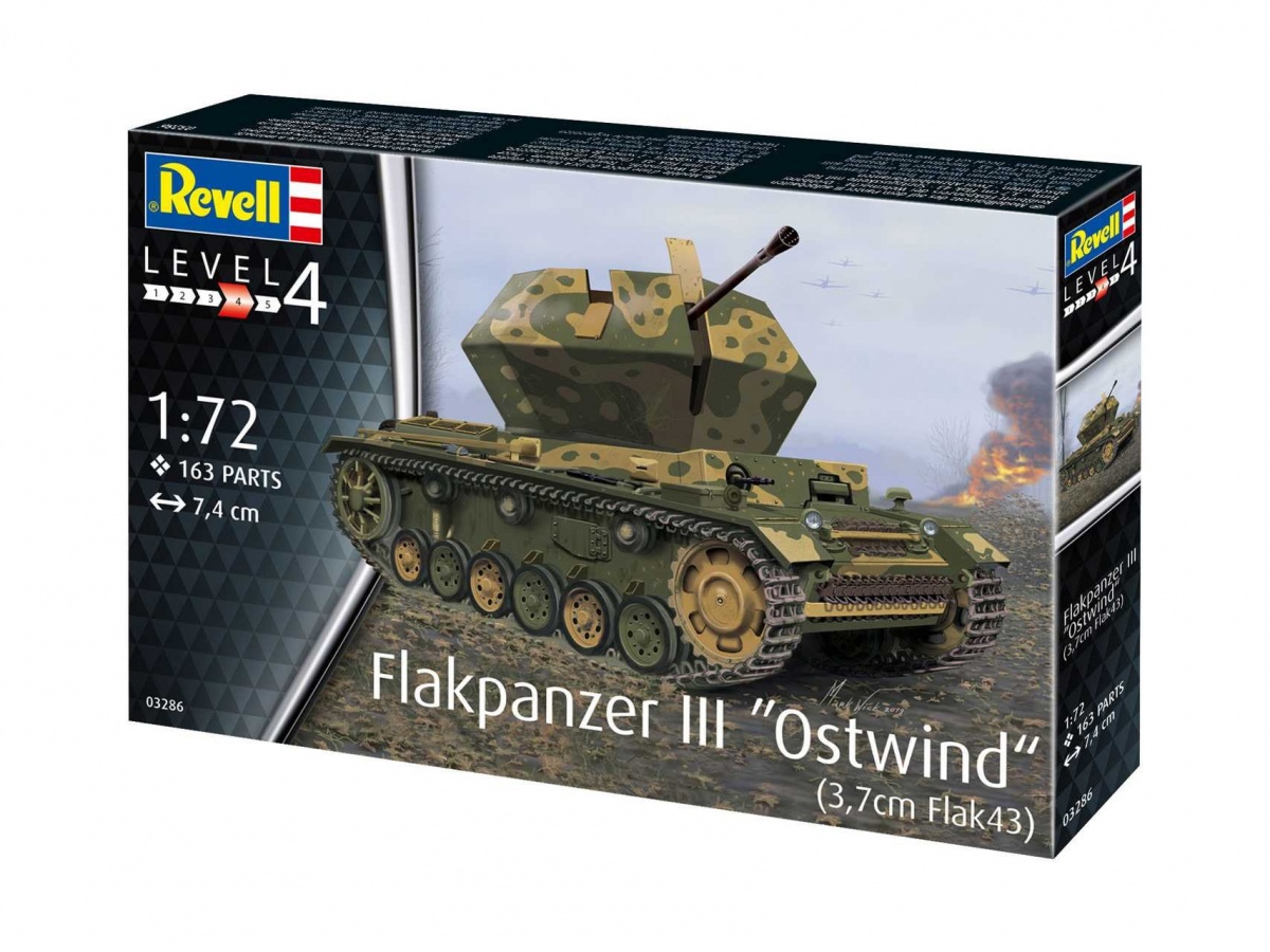Flakpanzer III"Ostwind"(3,7cm Fl (1:72) Plastic Model kit 03286 ...