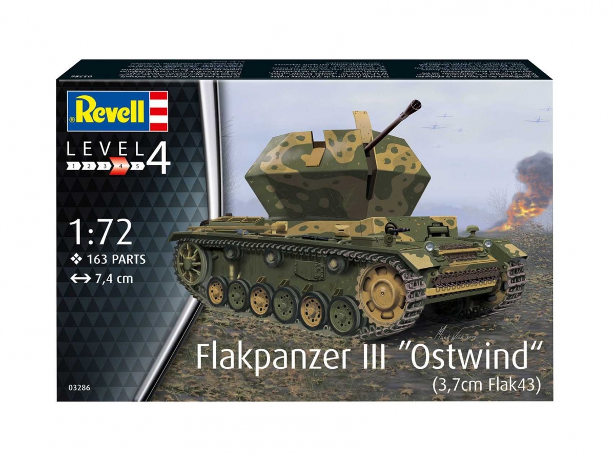 Flakpanzer III"Ostwind"(3,7cm Fl (1:72) Plastic Model kit 03286 ...