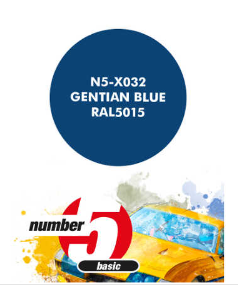 Gentian Blue RAL5015 Paint for Airbrush 30 ml - Number 5 | Car-model-kit.cz