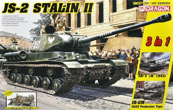 JS-2 Stalin II + Soviet Infantry Tank Riders (3 in 1) 1:35 - Dragon ...