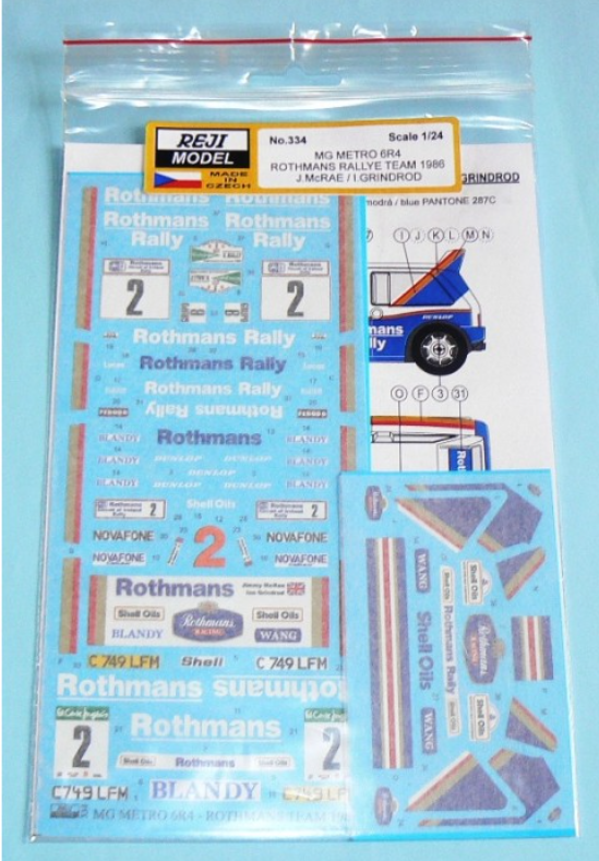 Metro 6R4 - Rothmans rallye team 1986 - J.McRae 1/24 - REJI MODEL | Car ...