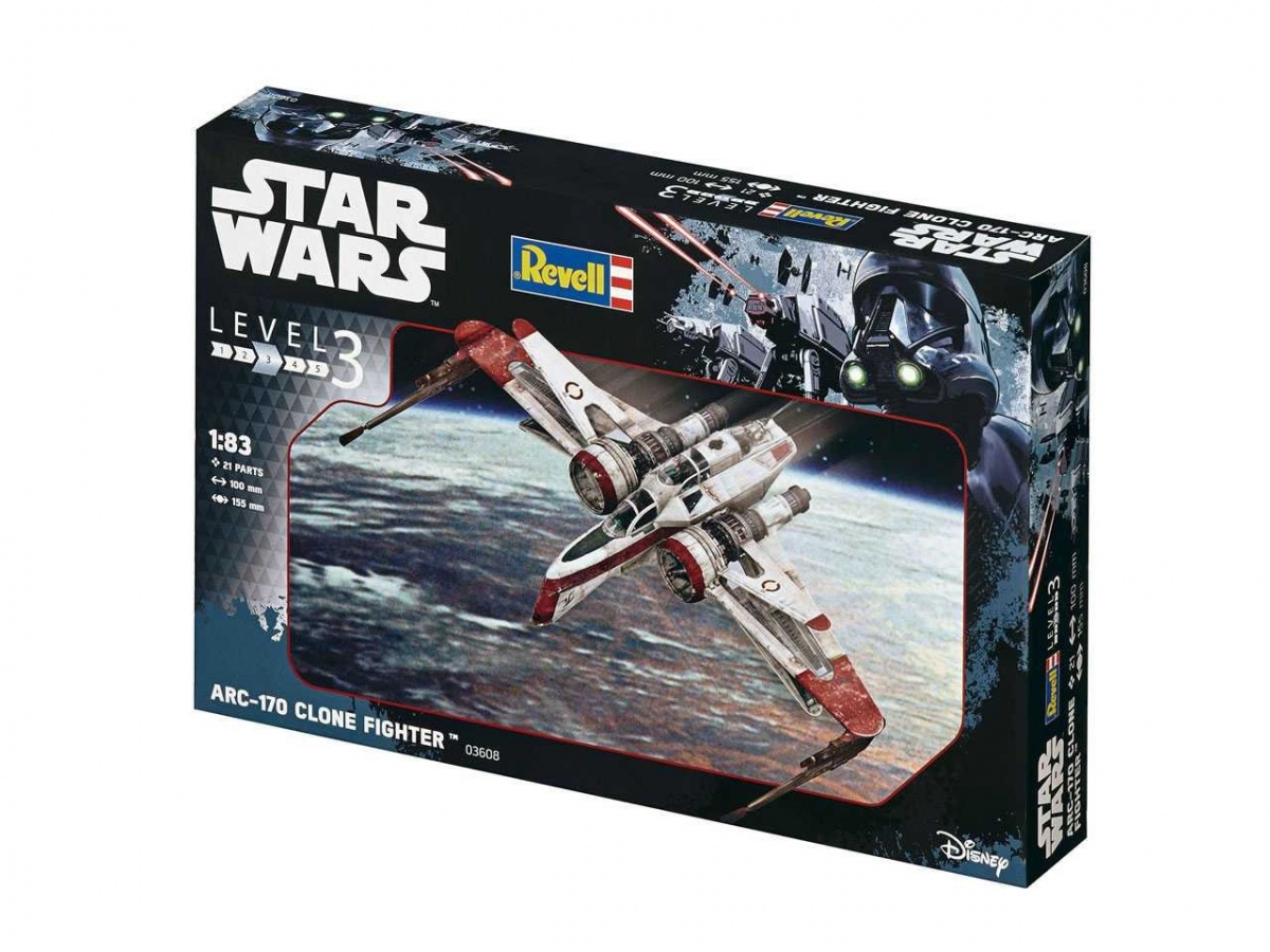 Plastic ModelKit SW 03608 - ARC-170 Clone Fighter (1:83) | Car-model-kit.cz