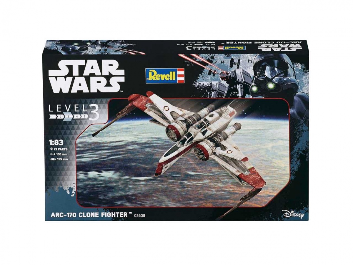 Plastic ModelKit SW 03608 - ARC-170 Clone Fighter (1:83) | Car-model-kit.cz