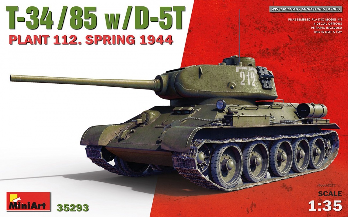 T-34-85 w/D-5T. Plant 112. Spring 1944 1/35 – MiniArt | Car-model-kit.cz