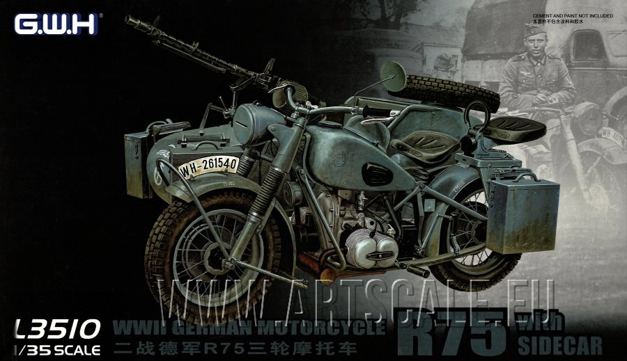 WWII German BMW R75 with Sidecar/w trailers 1/35 – Great Wall Hobby ...